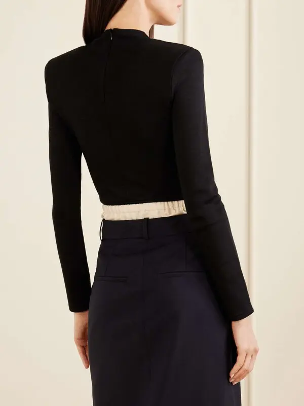JIL SANDER Wool-jersey Bodysuit