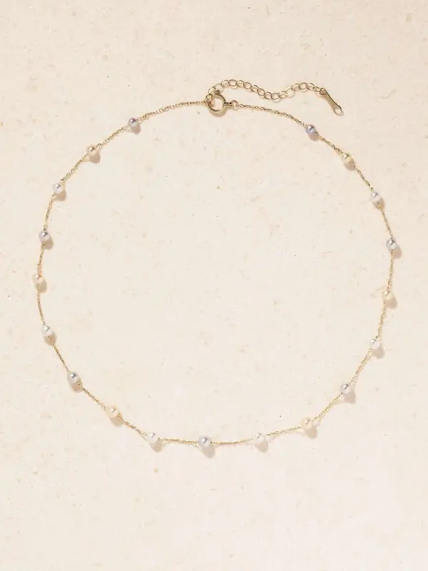 Mizuki 14-karat Pearl Necklace - Gold