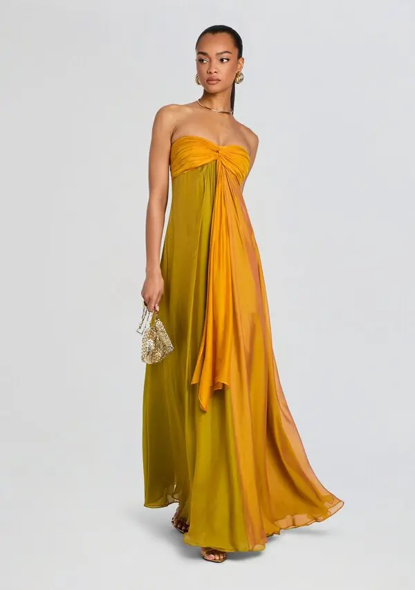 Retrofete Lunaria Chiffon Gown - Iridescent Multi
