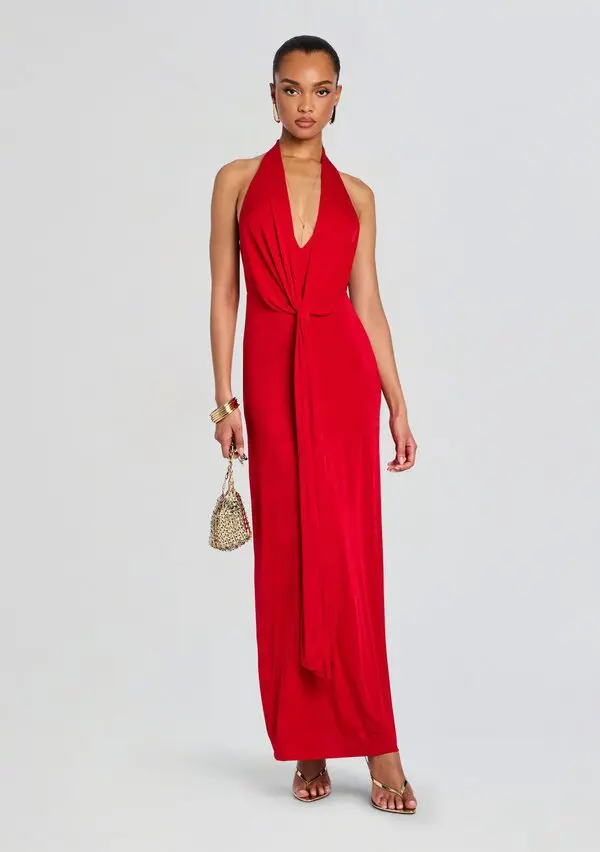 SEROYA Kayla Maxi Dress - Derby Red