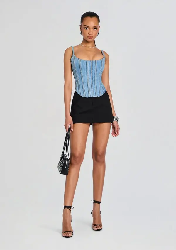 Retrofete Marishka Denim Corset Top - Bleeker