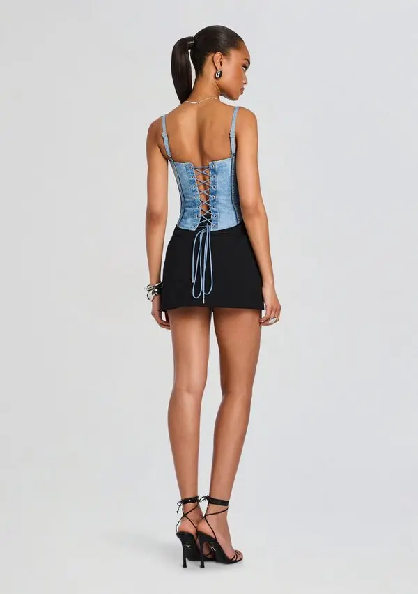 Retrofete Marishka Denim Corset Top - Bleeker