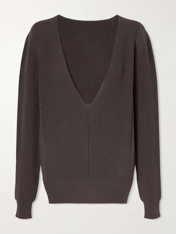 Rick Owens Cable-knit Wool Sweater - Dark Gray