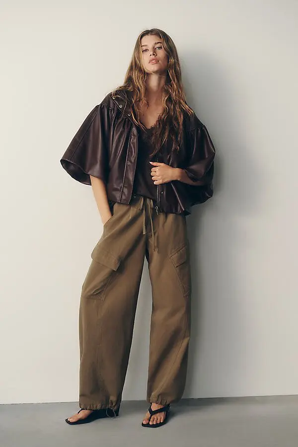 WHITEROOM + CACTUS Cotton Utility Pants - Olive