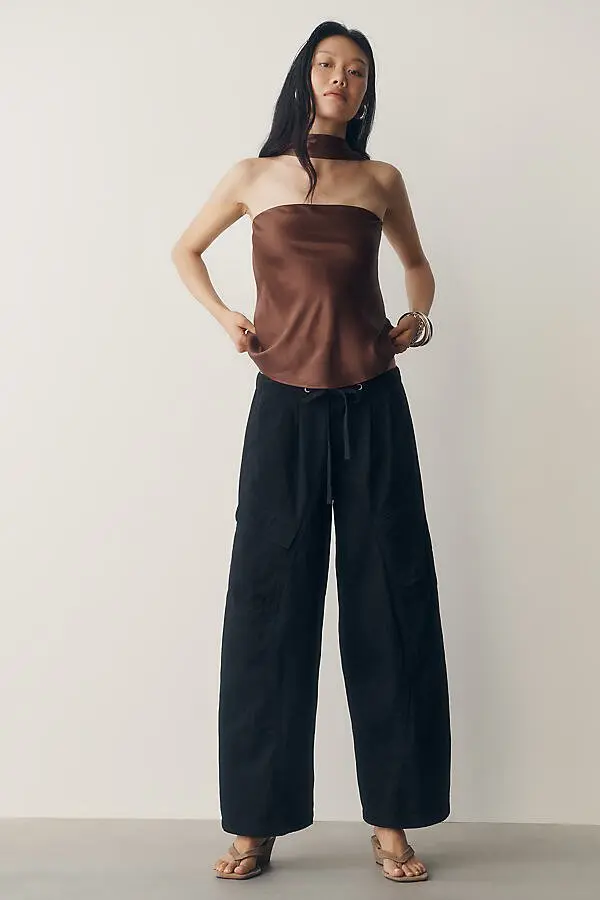 WHITEROOM + CACTUS Cotton Cargo Pants - Washed Black