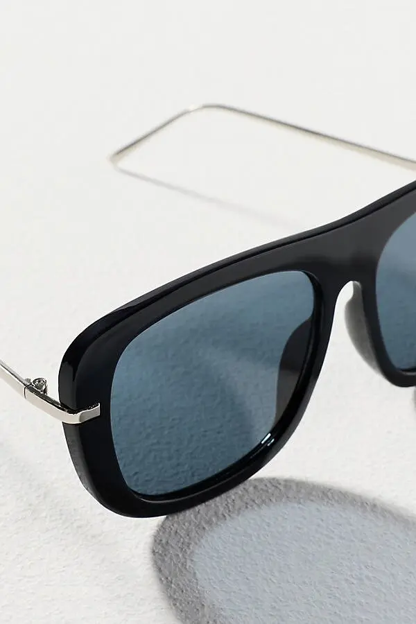 Anthropologie Flat-top Curved Aviator Sunglasses