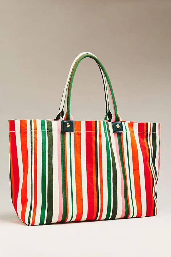 Anthropologie Slouchy Canvas Tote Bag