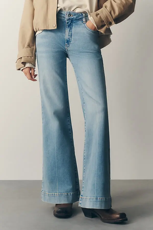 PILCRO Retro High-rise Flare Jeans - Desert Sun