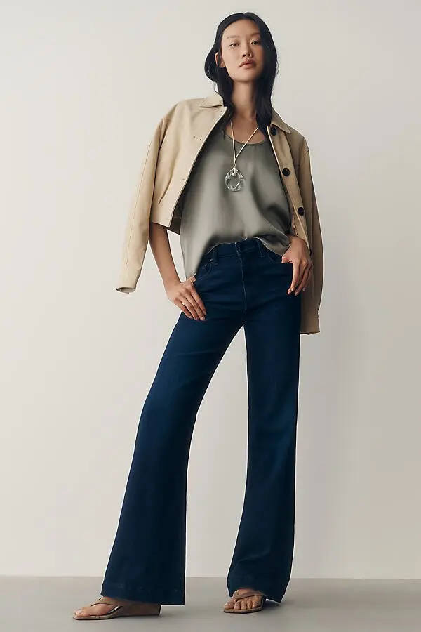 Paige Leenah " Mid-rise Flared Jeans - Senora