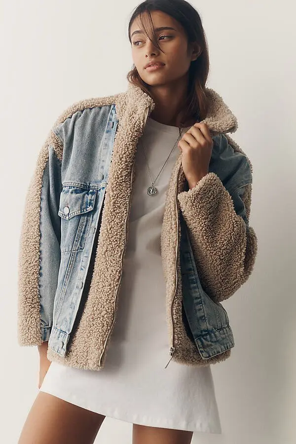 Blanknyc Denim Jacket - Fuzzy Wuzzy