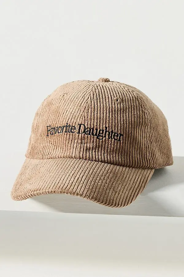 FAVORITE DAUGHTER Corduroy Baseball Cap - Tan
