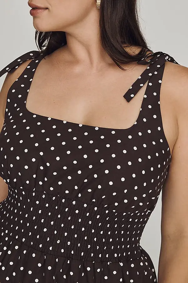 Maeve 100% Cotton Smocked Midi Dress