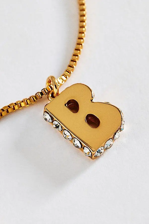 Anthropologie Crystl Itil Pendnt Necklce - B