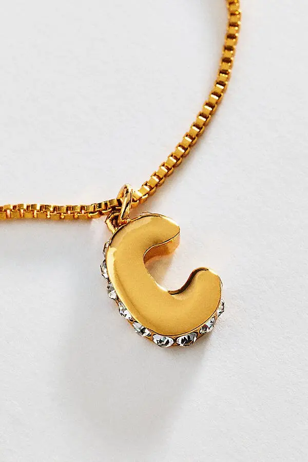 Anthropologie Crystl Itil Pendnt Necklce - C