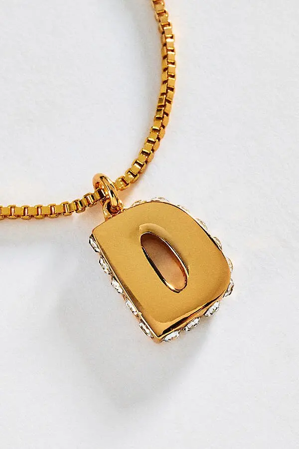 Anthropologie Crystl Itil Pendnt Necklce - D