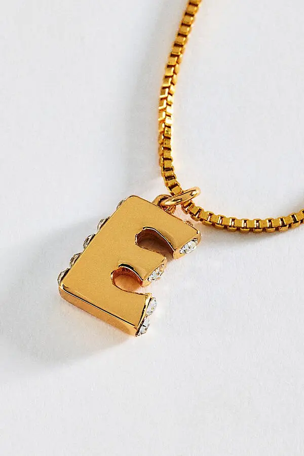 Anthropologie Crystl Itil Pendnt Necklce - E