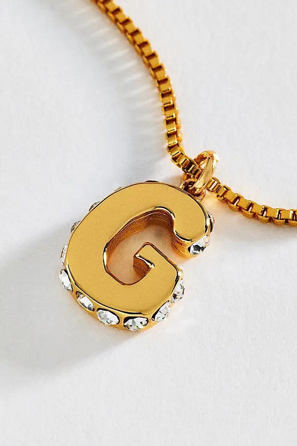 Anthropologie Crystl Itil Pendnt Necklce - G