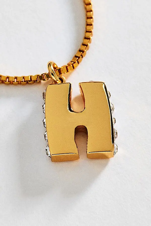 Anthropologie Crystl Itil Pendnt Necklce - H