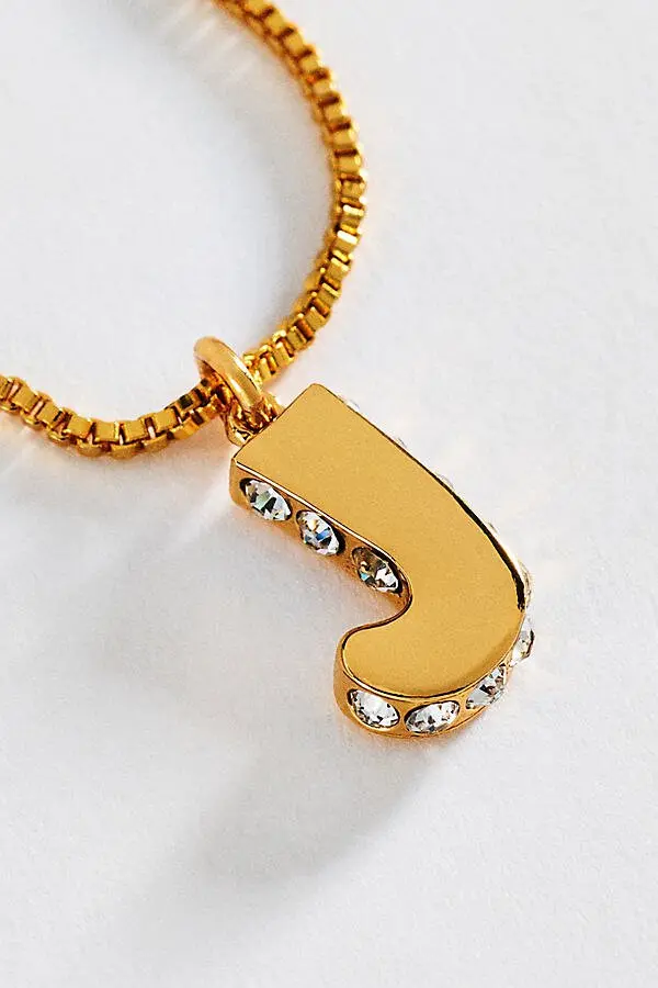 Anthropologie Crystl Itil Pendnt Necklce - J
