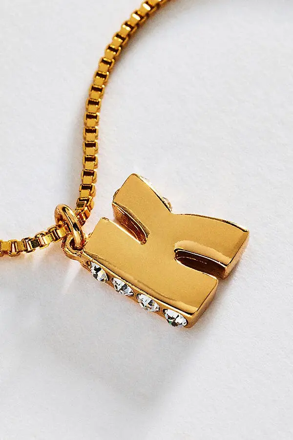 Anthropologie Crystl Itil Pendnt Necklce - K
