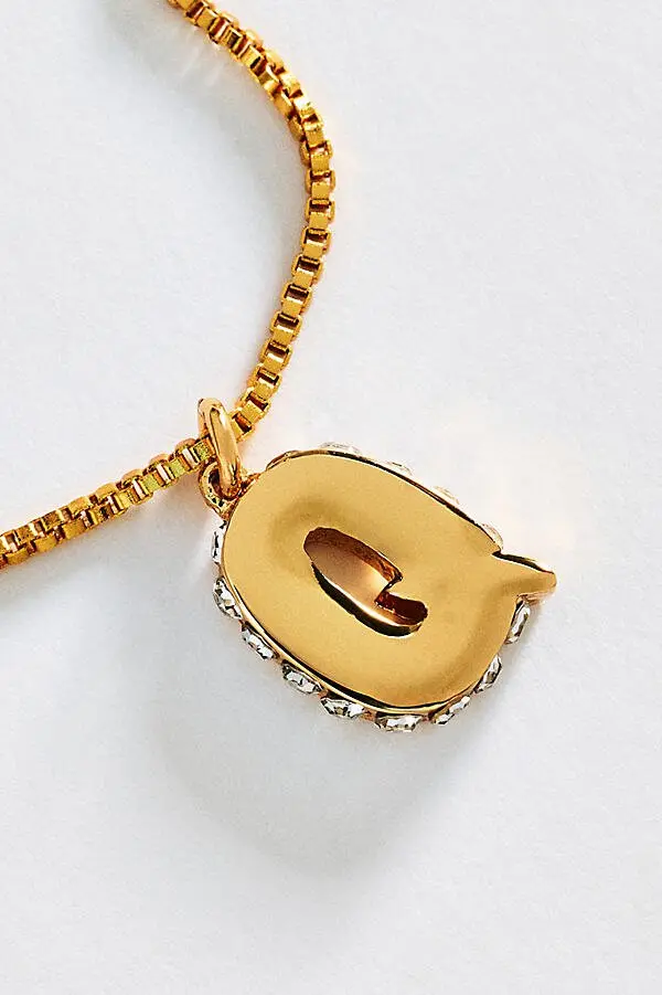 Anthropologie Crystl Itil Pendnt Necklce - Q