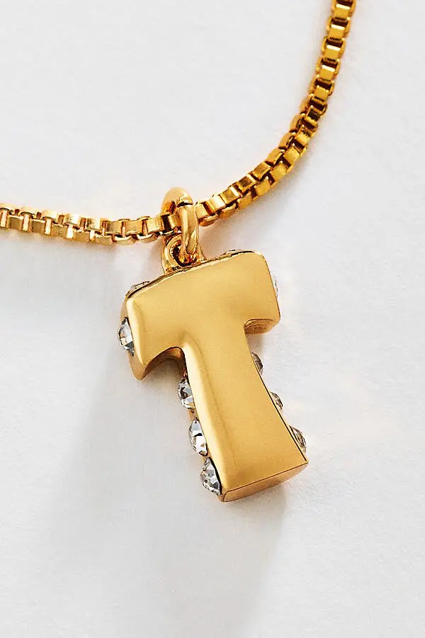 Anthropologie Crystl Itil Pendnt Necklce - T