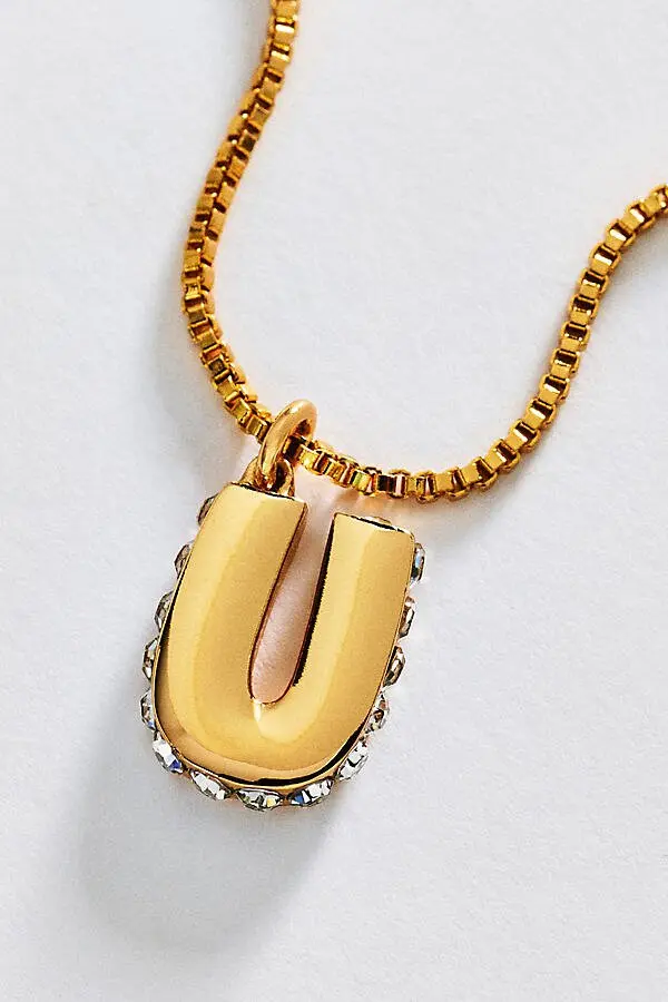 Anthropologie Crystl Itil Pendnt Necklce - U