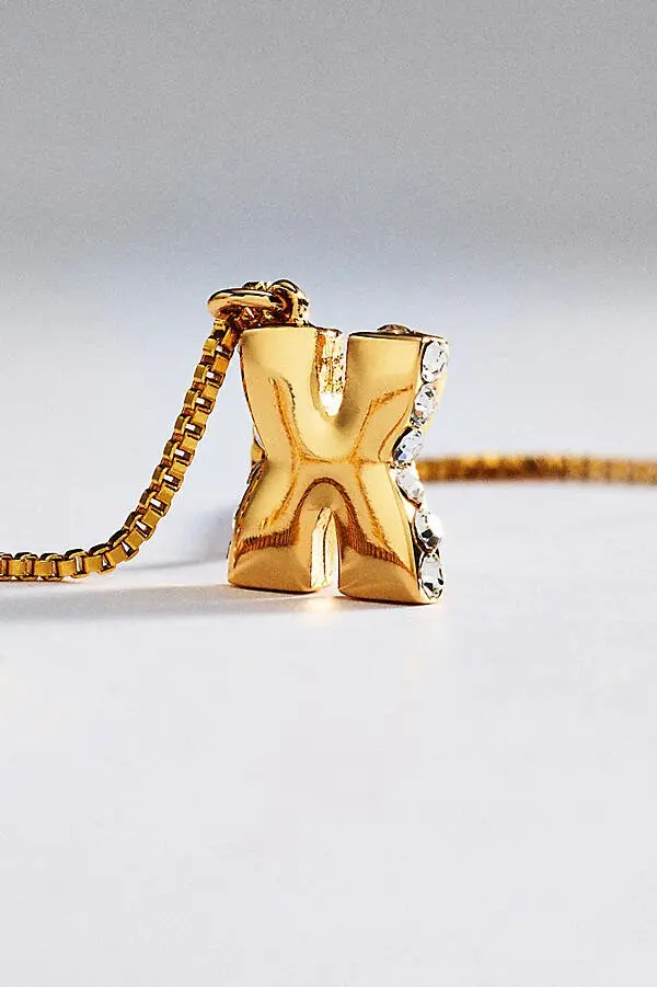 Anthropologie Crystl Itil Pendnt Necklce - X