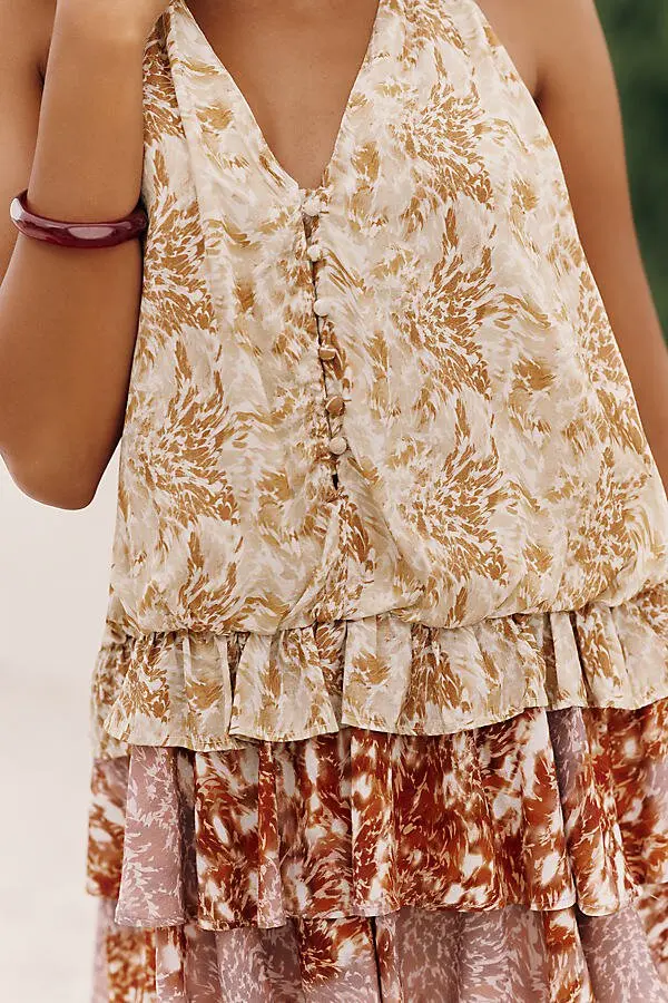CELANDINE Plunge Neck Mini Dress