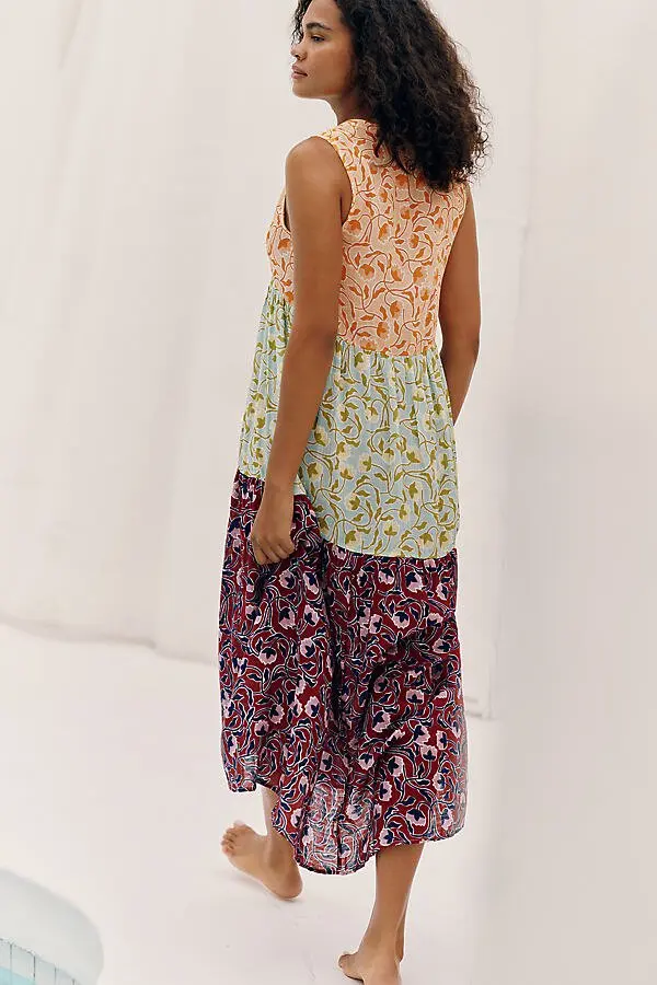 CELANDINE X Carla Llanos 100% Cotton Printed Midi Dress
