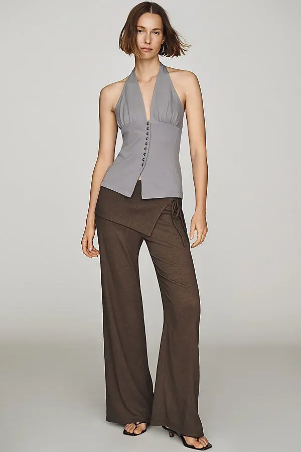 Maeve Plunge Halter Top