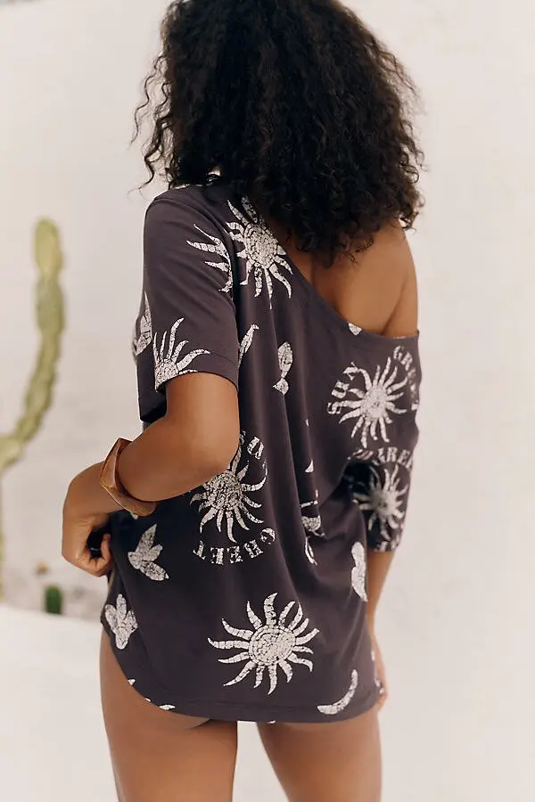 CELANDINE Cotton One-shoulder Tee