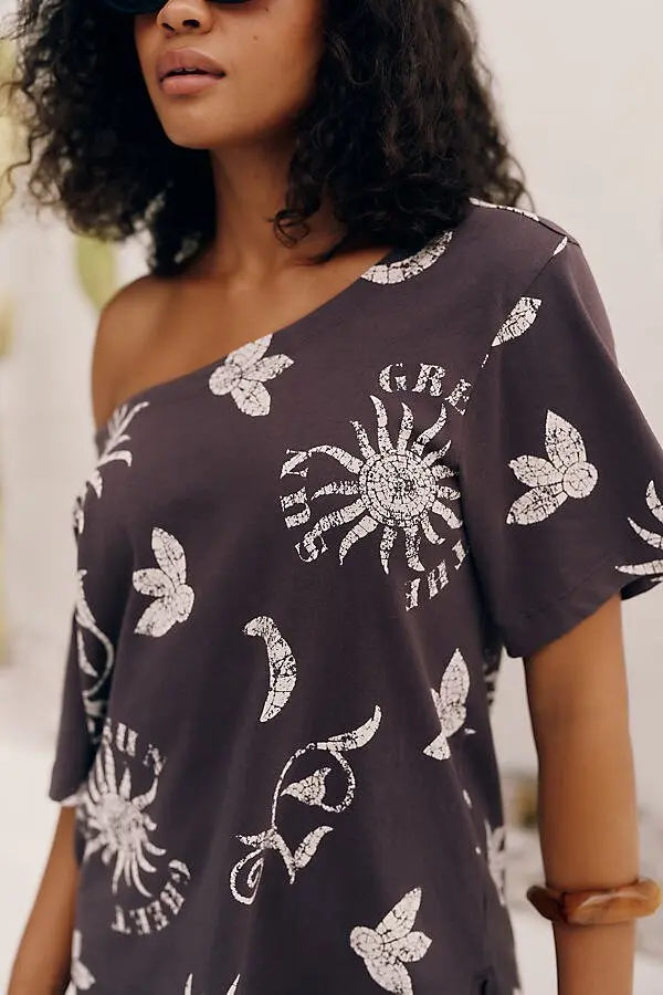 CELANDINE Cotton One-shoulder Tee