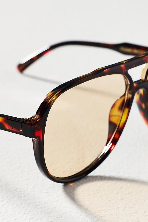 REALITY EYEWEAR Farrah Aviator Sunglasses - Tortoise