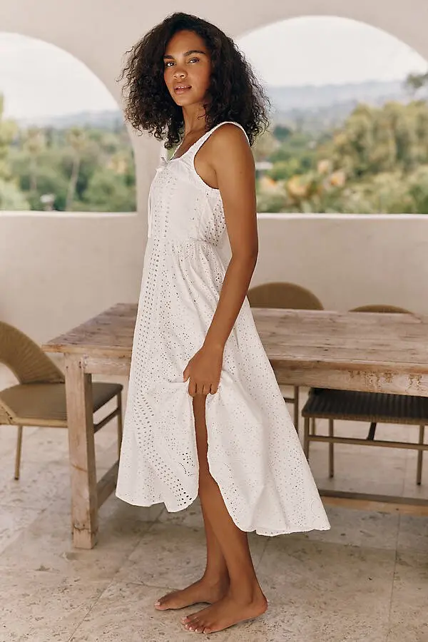 English Factory Embroidered Midi Dress