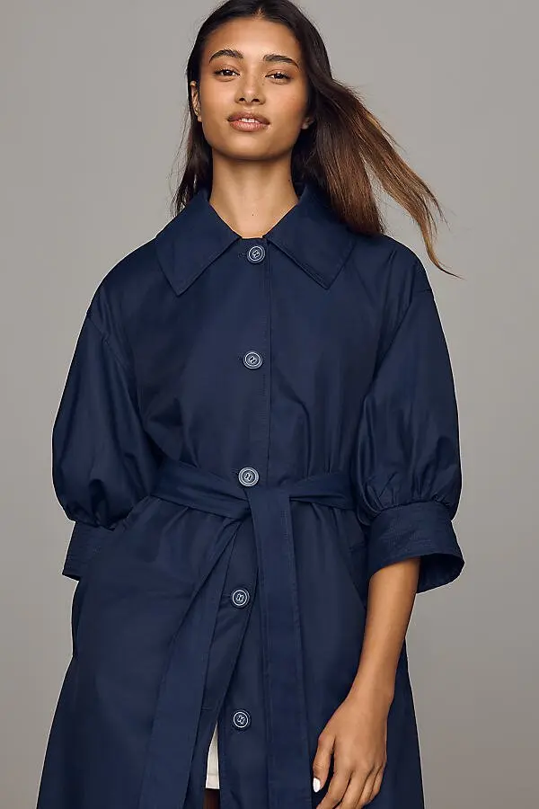 Maeve Crop-sleeve Trench Coat Jacket