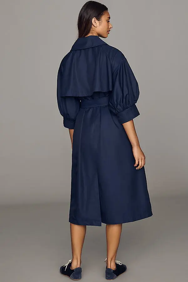 Maeve Crop-sleeve Trench Coat Jacket