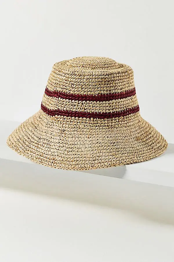 WYETH Tali Raffia Bucket Hat - Natural