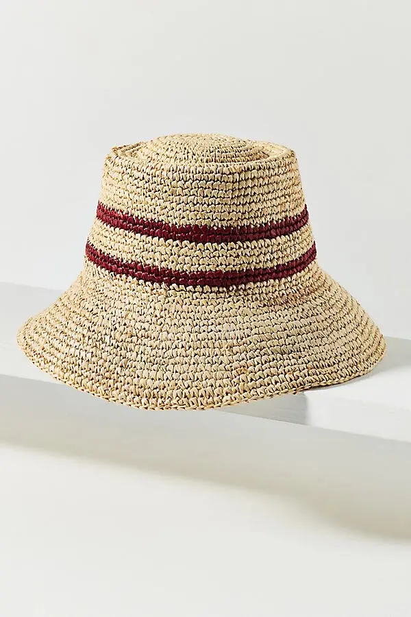 WYETH Tali Raffia Bucket Hat