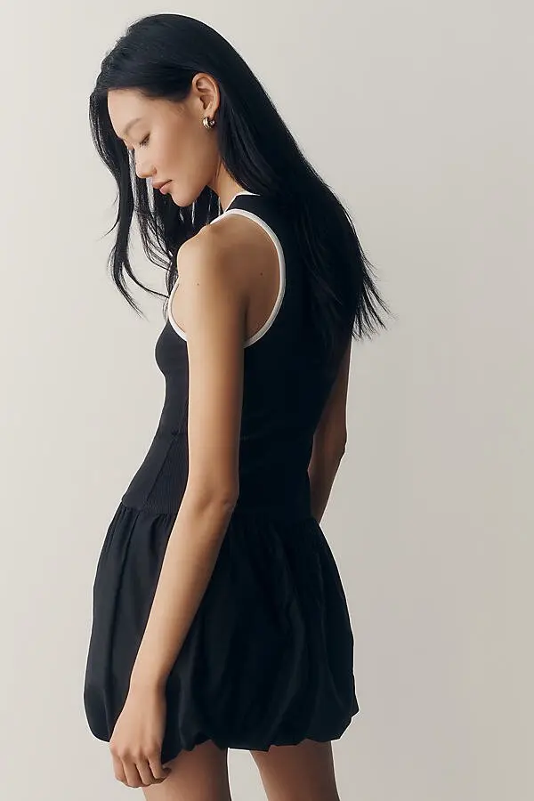 Maeve Twofer Piped Mi Dress