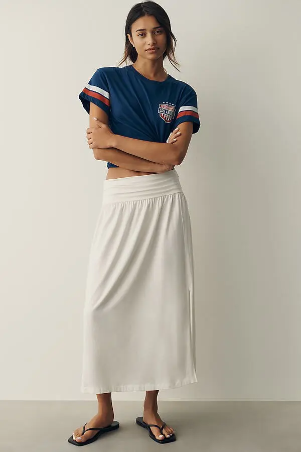 NATION LOS ANGELES Simone Mi Skirt - Ivory