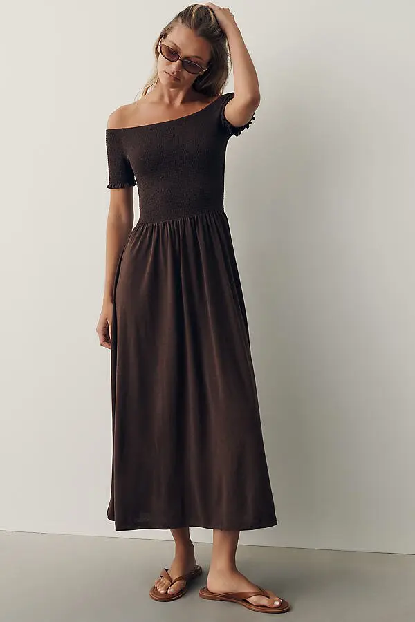NATION LOS ANGELES Vivian Midi Dress - Brown