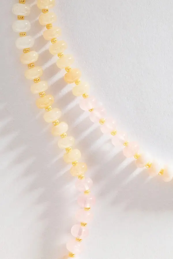 Anthropologie Beaded Necklace - Neutral