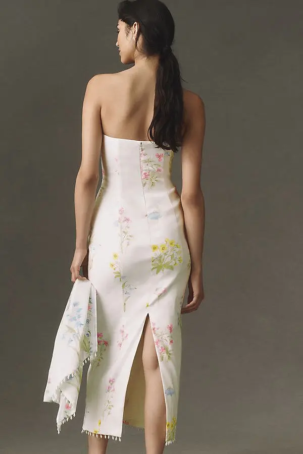 Bhldn Strapless Dress With Scarf