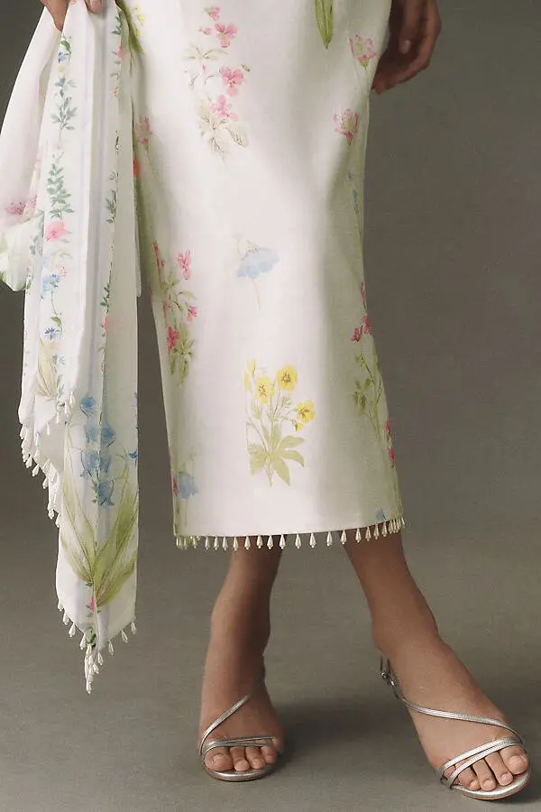 Bhldn Strapless Dress With Scarf