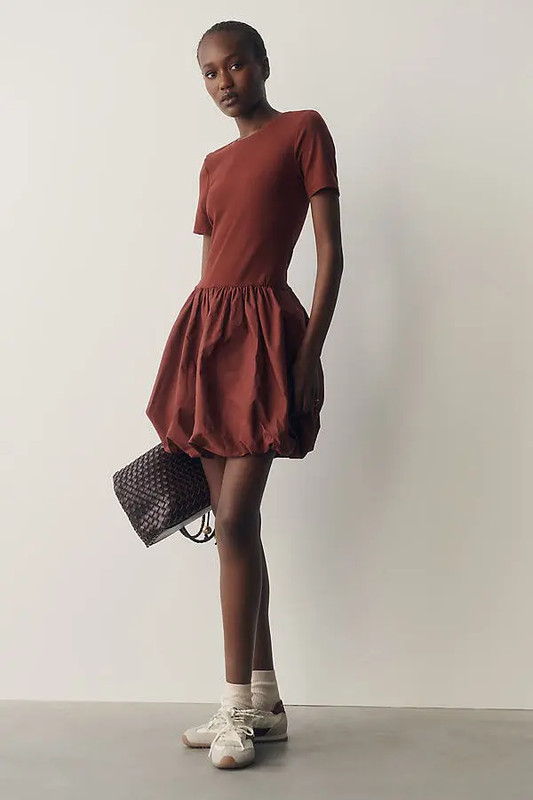 Daily Practice Drop-waist Bubble Mi Dress - Andora