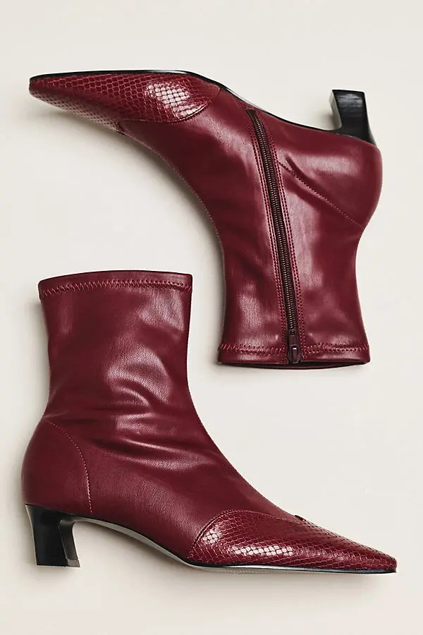 Maeve Cap-toe Stretch Ankle Boots