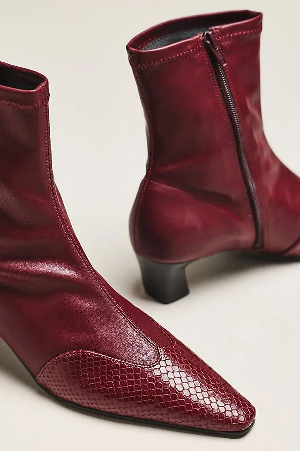 Maeve Cap-toe Stretch Ankle Boots