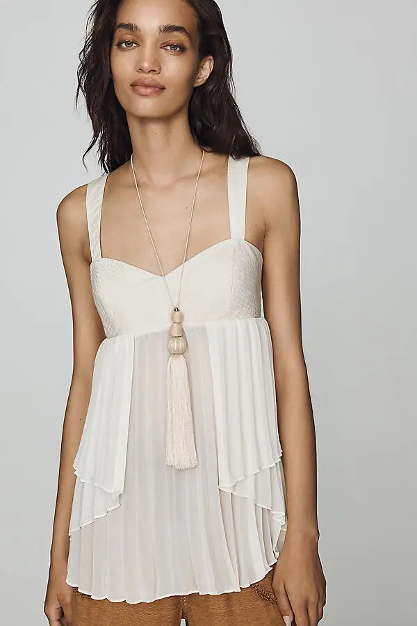Anthropologie Pleated Tank Top