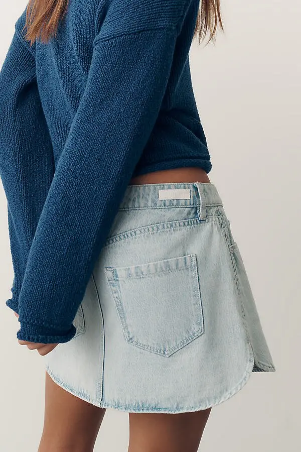 Blanknyc Asymmetrical Denim Mini Skirt